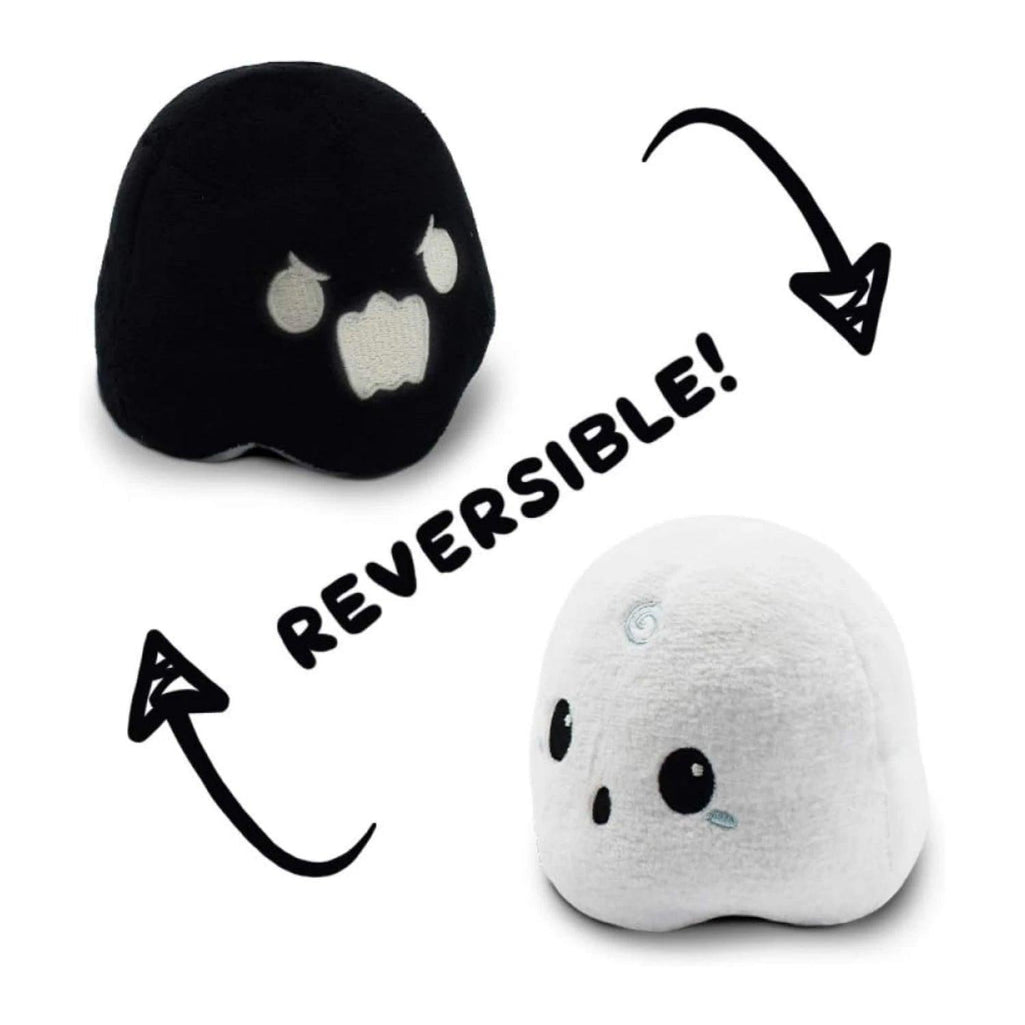 Reversible Mood Ghost Plushie - White + Black