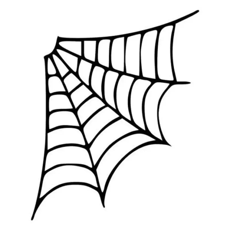 Spider Web Car Sticker - Black/Silver Vinyl Decal