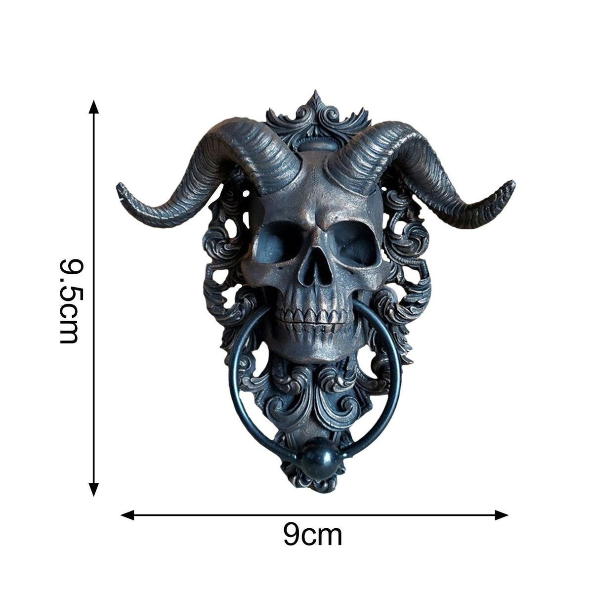 Horned Skull Sheep Head Door Knocker