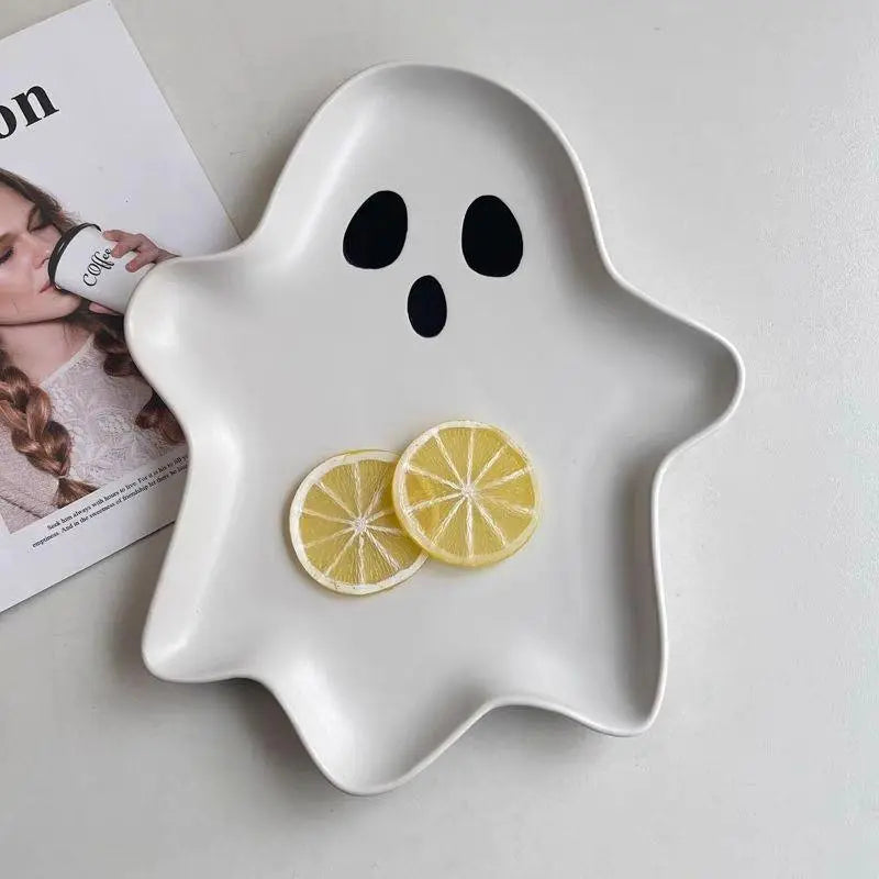 Large Ceramic Ghost Plate