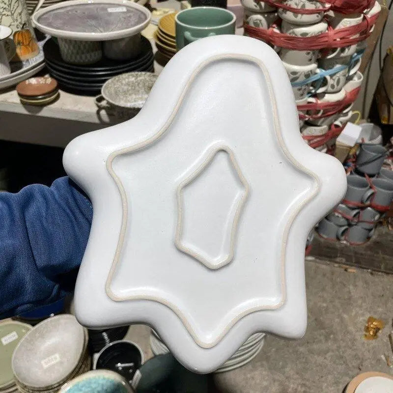 Large Ceramic Ghost Plate