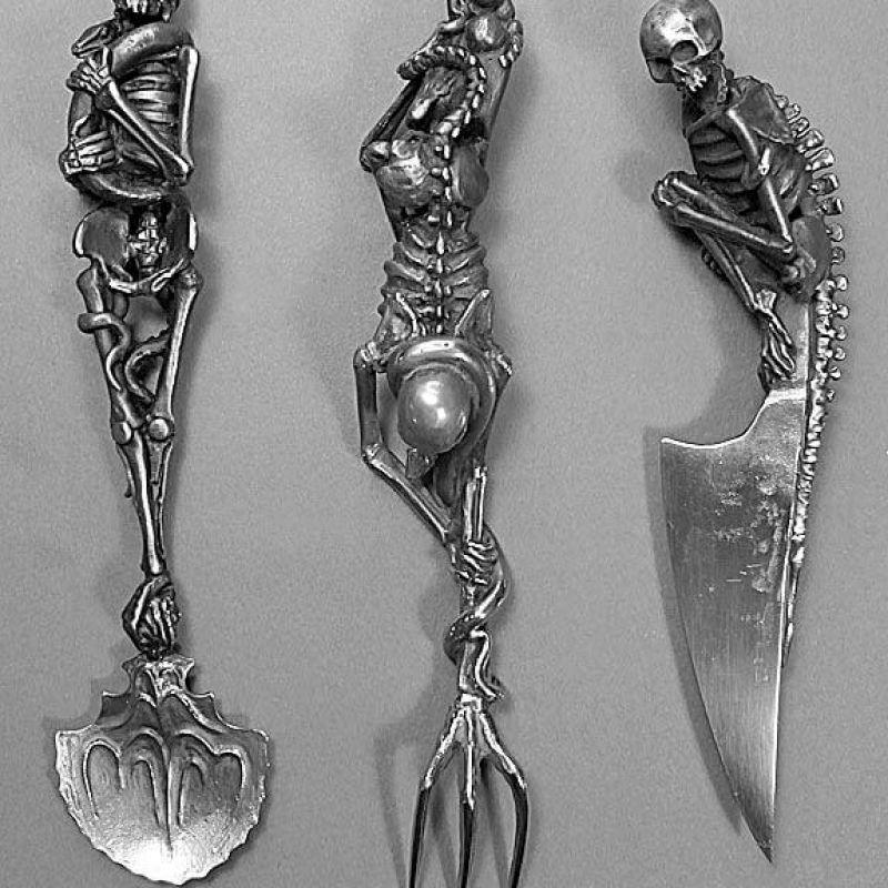 Skeletal Remains Kitchen Cutlery Set